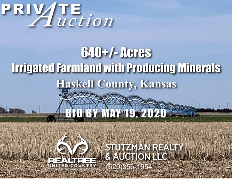 Haskell County, Ks ~ 640+/- Acres ~ Irrigated Farm ~ Auction