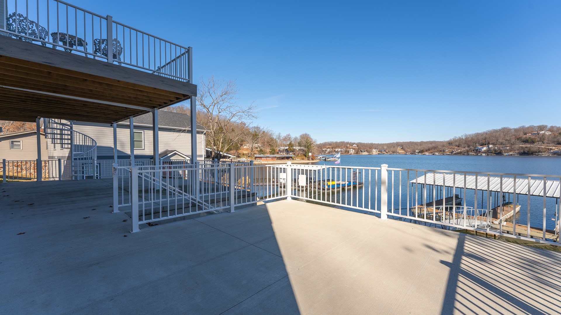 Modern Lakefront home with old school Lakefront Living!