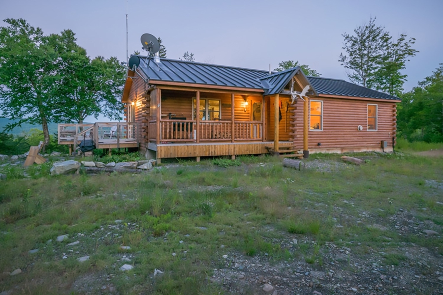 Off-Grid Log Home For Sale | Elm Stream, Maine