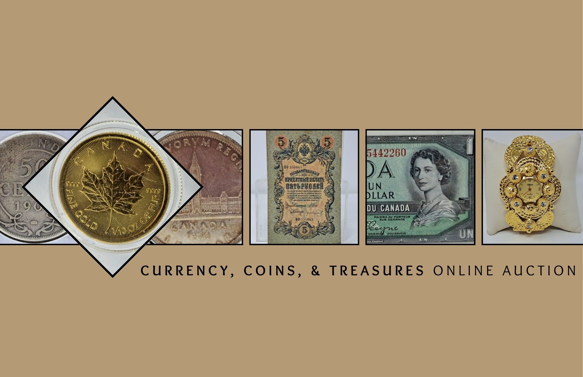 Currency, Coins, & Treasures Online Auction